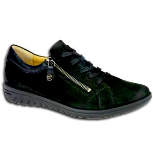 Hartjes | Shoes | New Hartjes Xs Casuals Black Suede Leather Comfort ...